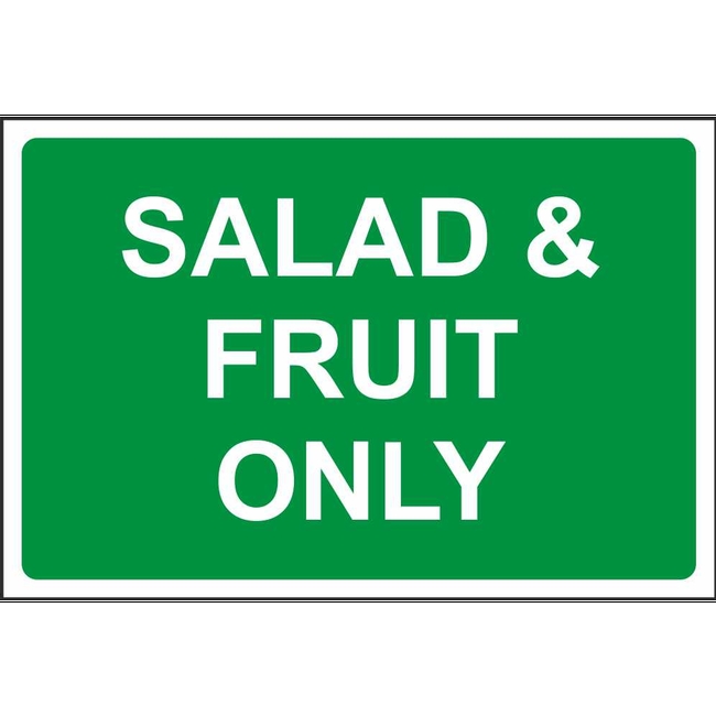 Salad And Fruit Only Colour Coded Signs | Food Hygiene Safety Signs