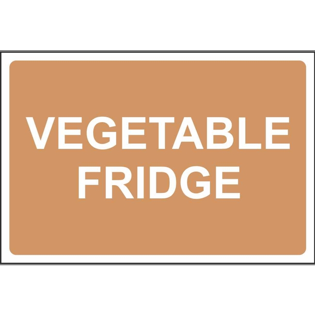 Vegetable Fridge Colour Coded Signs | Food Hygiene Safety Signs