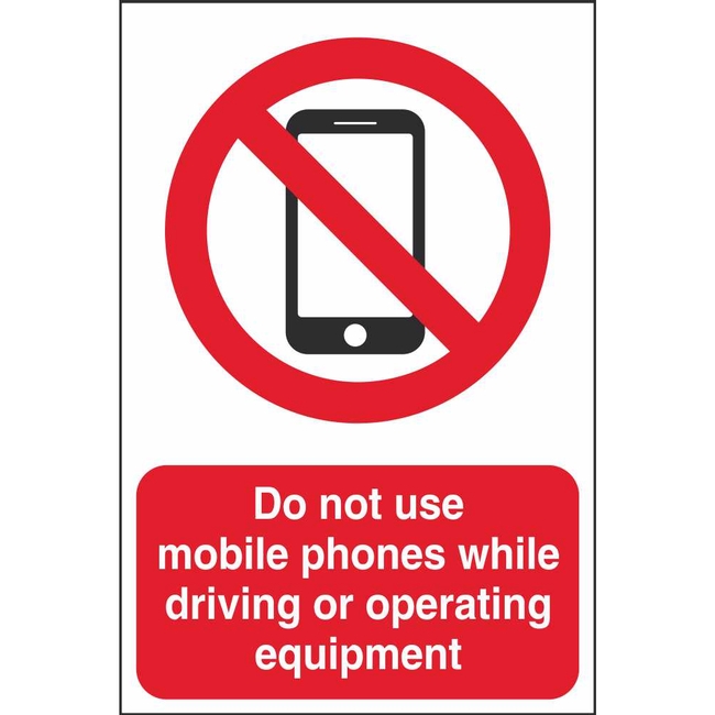 Do Not Use Mobile Phones Signs | Prohibitory Workplace Safety Signs