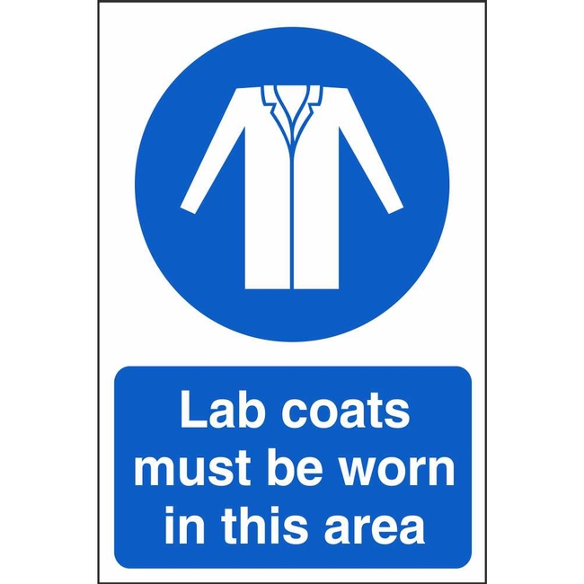 Lab Coats Must Be Worn In This Area Mandatory Workplace Safety Signs