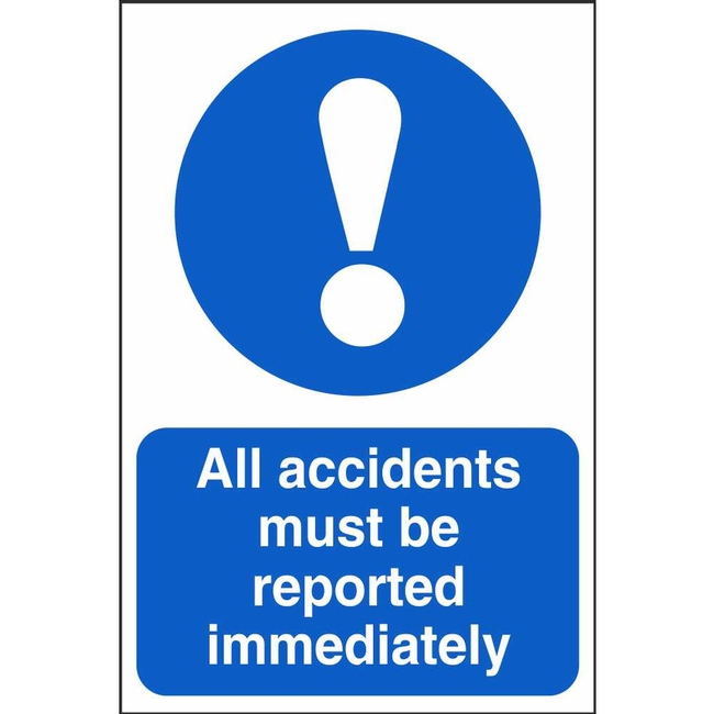 Report All Accidents Immediately Mandatory Workplace Safety Signs Report All Accidents Immediately Mandatory Workplace Safety Signs