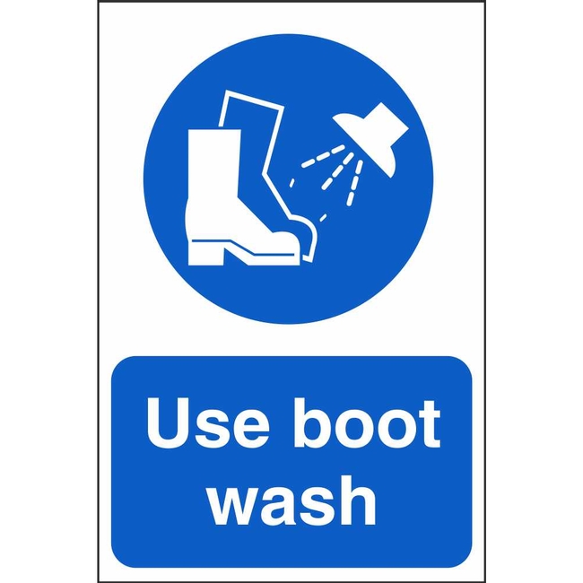 Use Boot Wash Signs | Mandatory Workplace Safety Signs Ireland