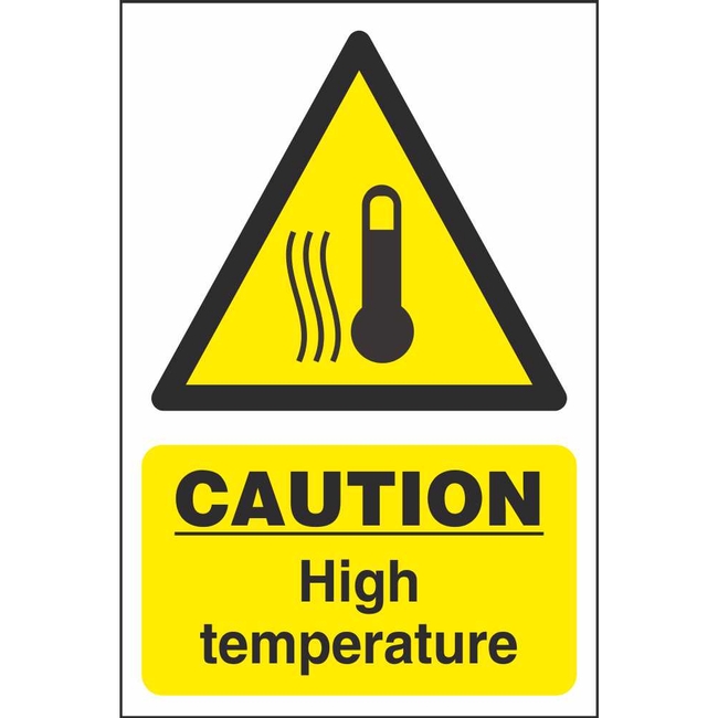 Caution High Temperature Signs | Hazard Workplace Safety Signs