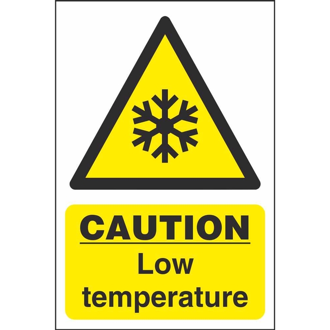 Caution Low Temperature Signs | Hazard Workplace Safety Signs