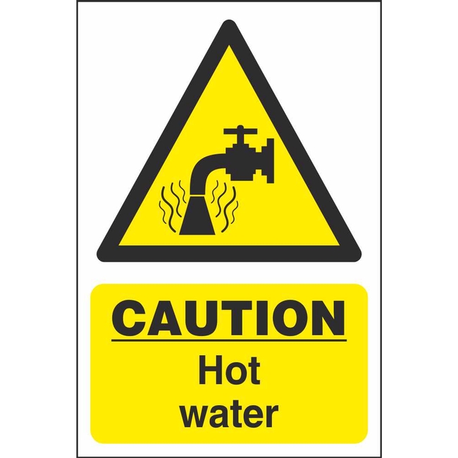Caution Hot Water Signs | Hazard Workplace Safety Signs