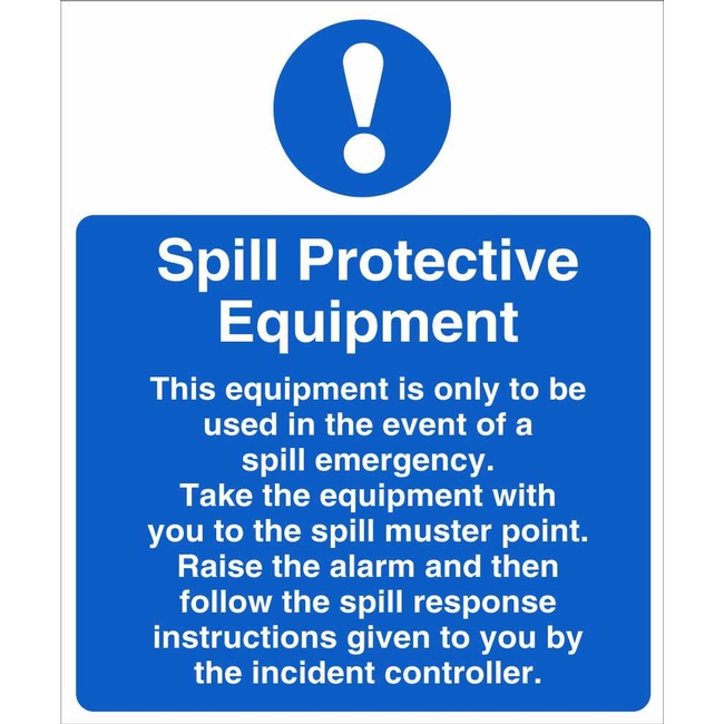 Spill Protective Equipment Signs | Industrial Spill Kit Safety Signs
