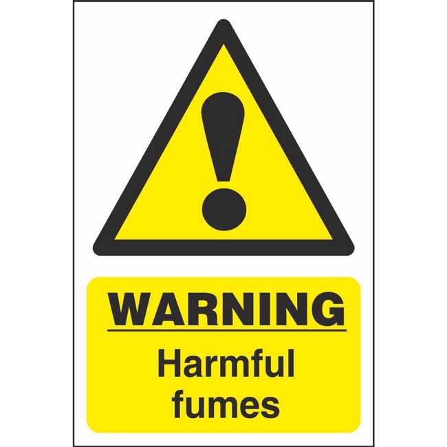 Warning Harmful Fumes Signs | Chemical Hazards Workplace Safety Signs