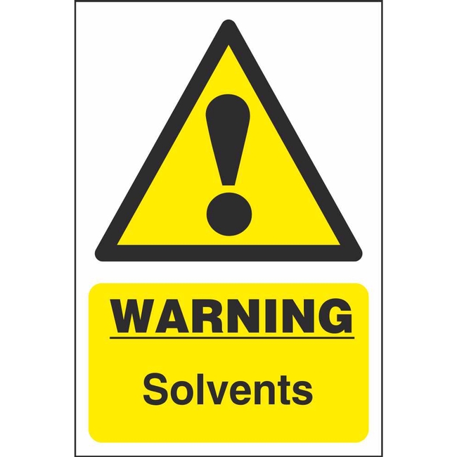 Solvents Warning Signs | Chemical Hazards Workplace Safety Signs