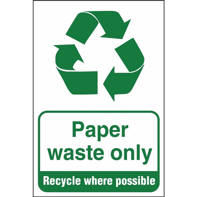 Paper Waste Only Signs | Industrial Recycling Safety Signs Ireland