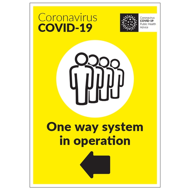 One Way System In Operation Arrow Left Sign