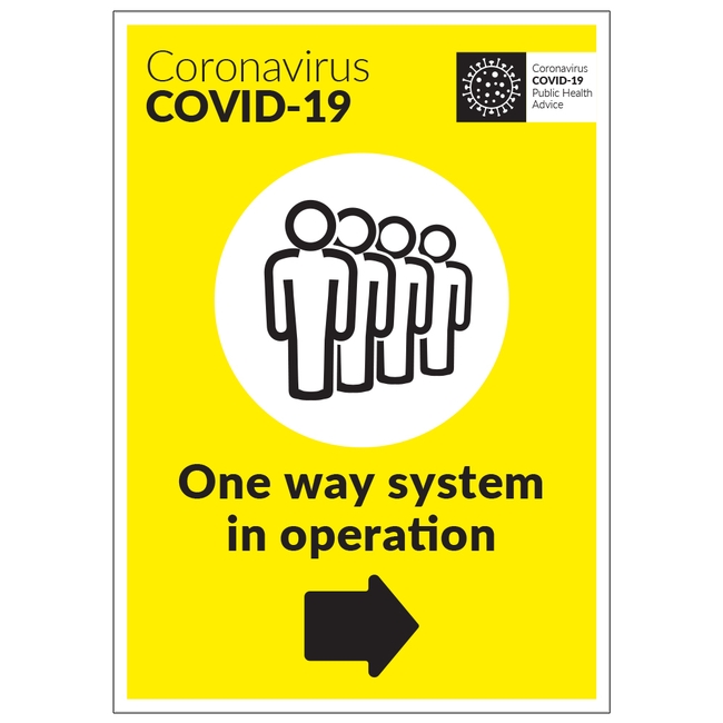 One Way System In Operation Arrow Right Sign