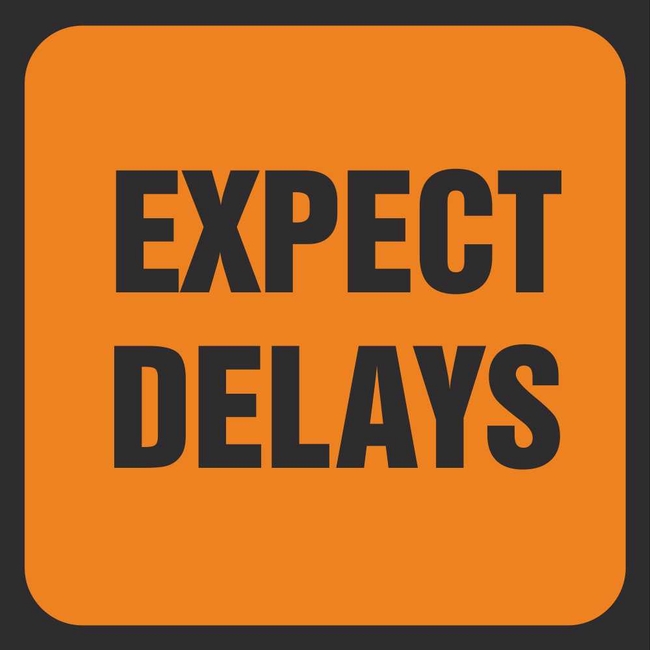 Expect Delays Signs | Road Traffic Management Signs Ireland | PD Signs