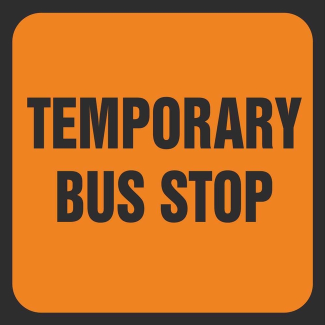 Temporary Bus Stop Signage | Road Traffic Management Signs Ireland