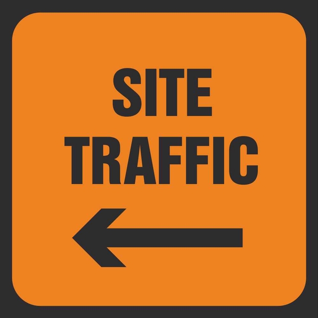 Site Traffic Left Signs | Road Traffic Management Safety Signs