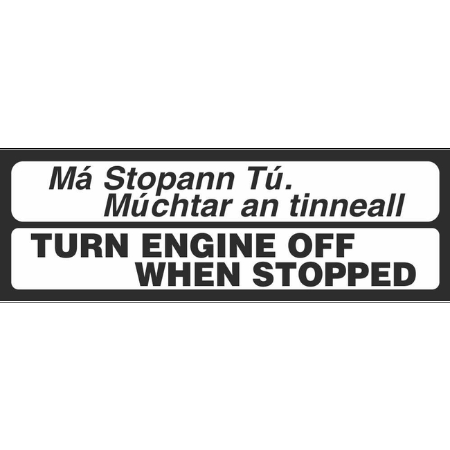 P 068 Turn Engine Off When Stopped | Supplementary Road Safety Signs