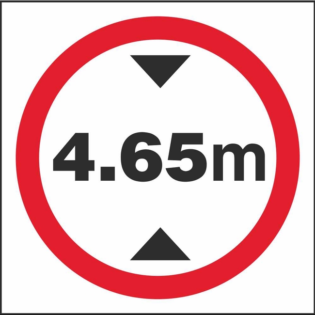 RUS 016 Height Restriction | Regulatory Traffic Road Safety Signs