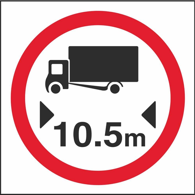 RUS 051 Maximum Vehicle Length | Regulatory Traffic Road Safety Signs