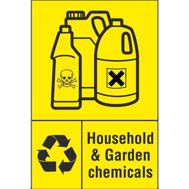 Household & Garden Chemicals Hazardous Waste Recycling Signs Ireland