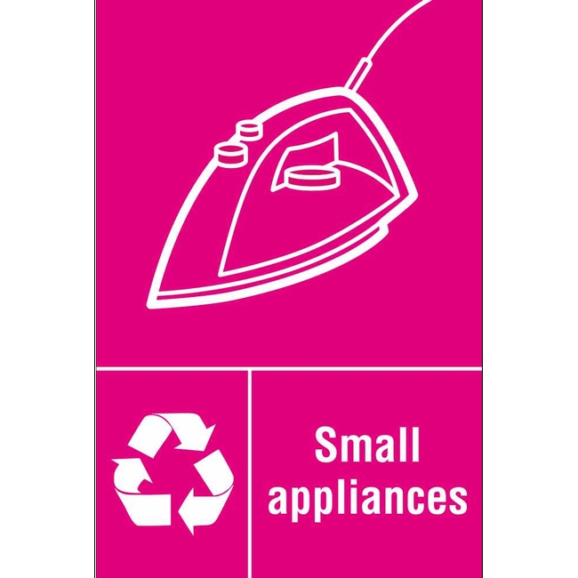 Small Appliances (Iron Symbol) Electrical Waste Recycling Signs