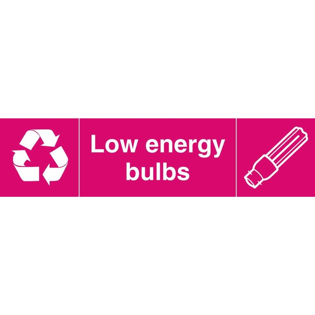 Low Energy Bulbs Landscape Electrical Waste Recycling Signs