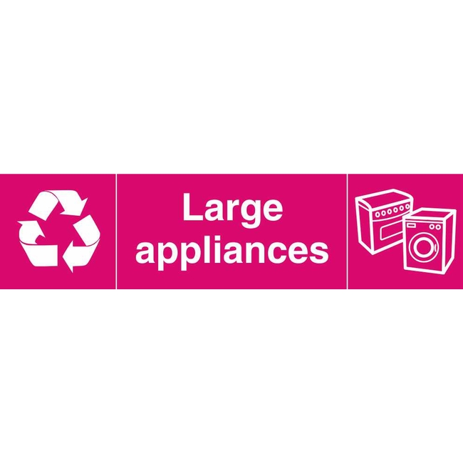 Large Appliances (Washing Machine Symbol) Landscape Recycling Signs