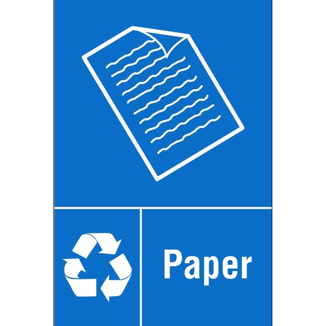 Paper (Paper Symbol) Paper Waste Recycling Signs Ireland