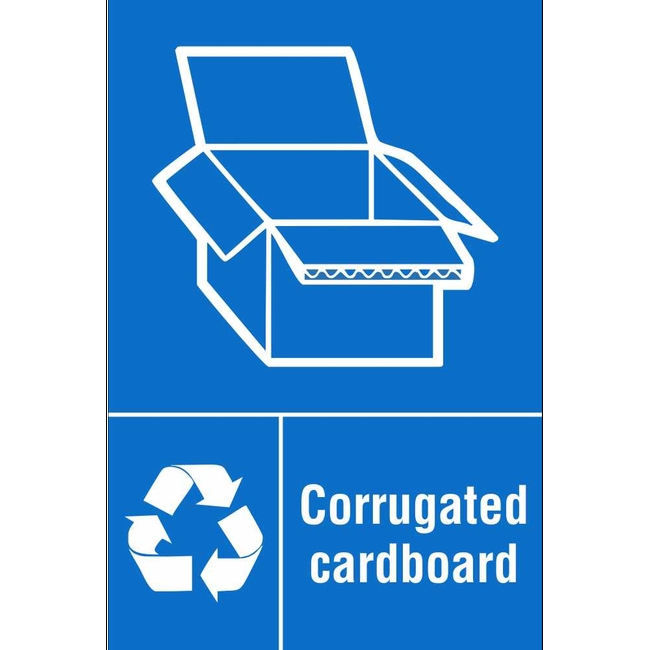 Corrugated Cardboard Paper Waste Recycling Signs Ireland