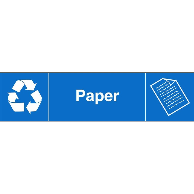Paper (Paper Symbol) Landscape Paper Waste Recycling Signs