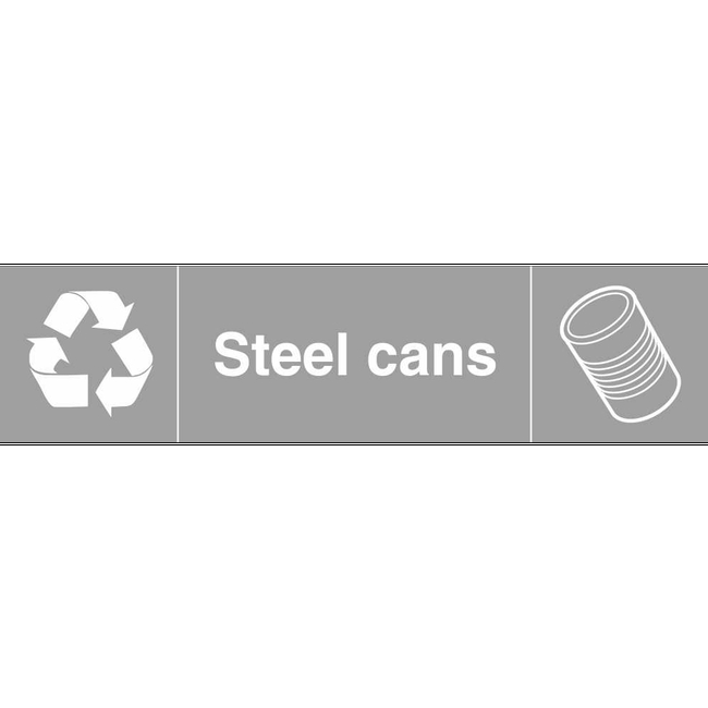 Steel Cans Landscape Metal Waste Recycling Signs Ireland