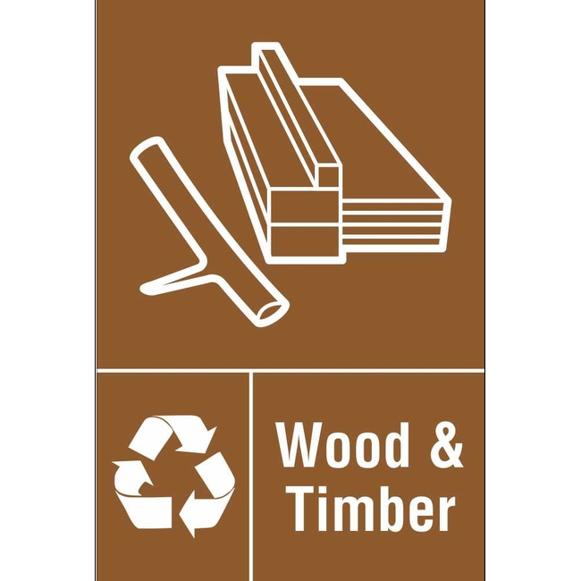 Wood & Timber Building Waste Recycling Signs Ireland