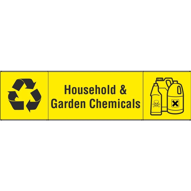Household & Garden Chemicals Landscape Hazardous Waste Recycling Signs
