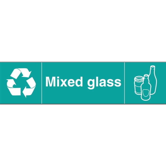 Mixed Glass Landscape Waste Recycling Signs Ireland
