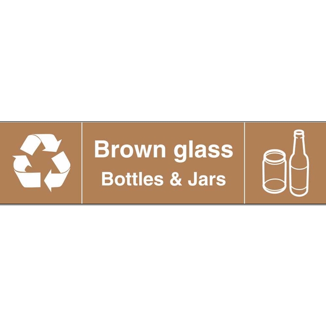 Brown Glass Landscape Waste Recycling Signs Ireland