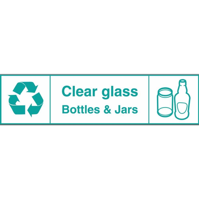Clear Glass Landscape Waste Recycling Signs Ireland