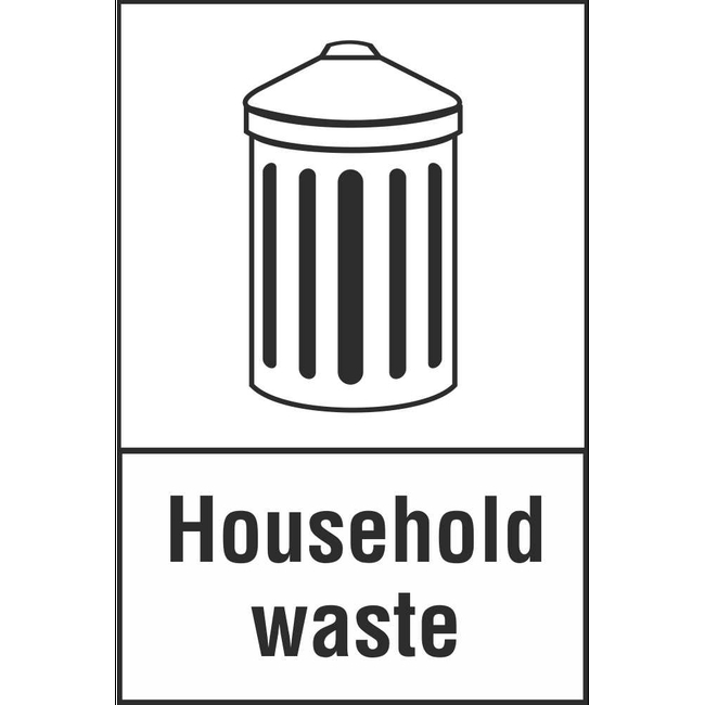 Household Waste Recycling Signs | Environmental Safety Signs Ireland