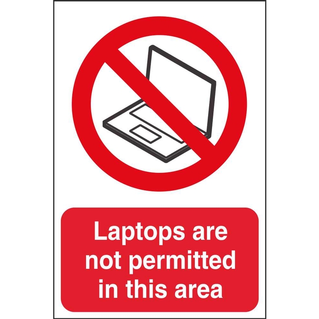 Laptops Are Not Permitted Signs | Prohibitory Security Safety Signs
