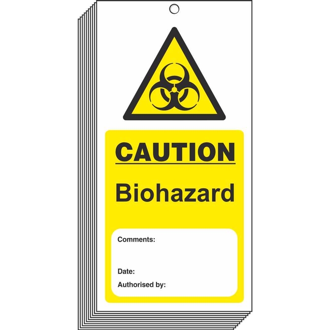 Caution Biohazard Tags | Hazard Safety Tags Ireland