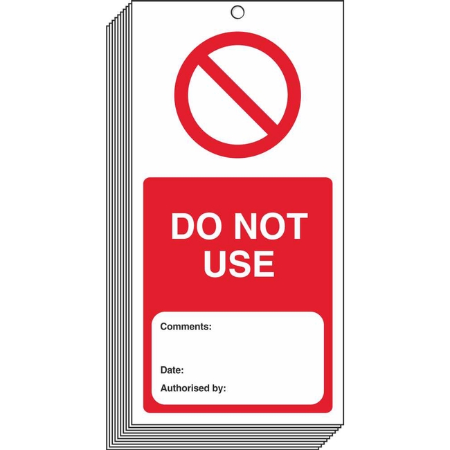Do Not Use Tags | Prohibitory Safety Tags Ireland