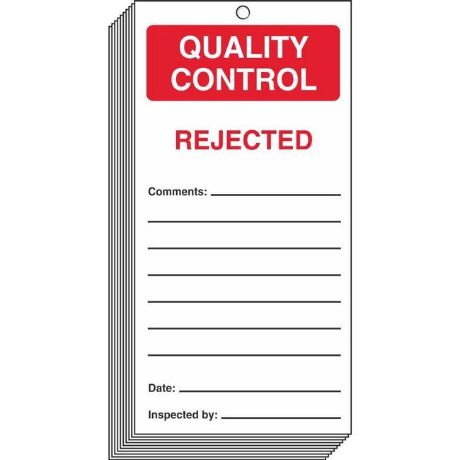 Quality Control Quality Rejection Tags | Quality Control Safety Tags