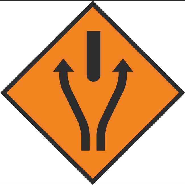 WK 016 Obstruction Between Lanes | Roadworks Safety Signs Ireland