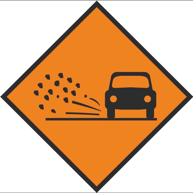 WK 073 Loose Chippings | Roadworks Safety Signs Ireland | PD Signs