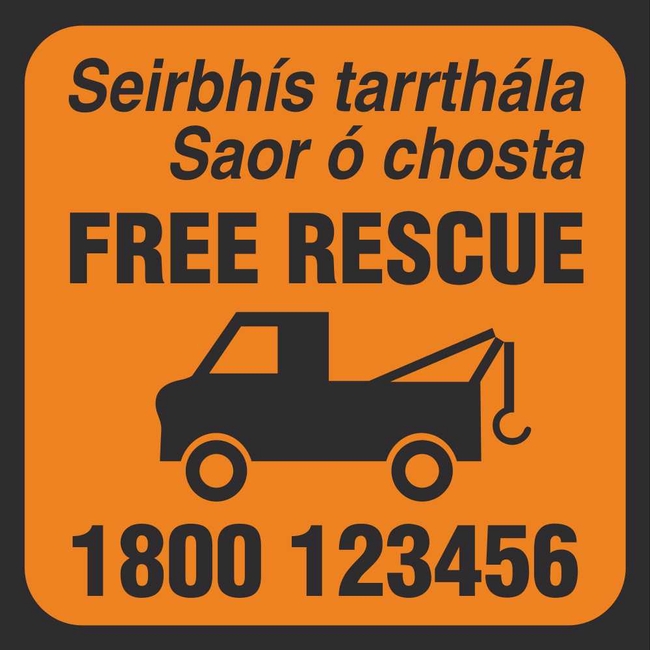 WK 096 Roadside Free Recovery | Roadworks Safety Signs Ireland