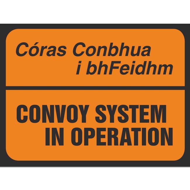 WK 098 Convoy System In Operation | Roadworks Safety Signs Ireland