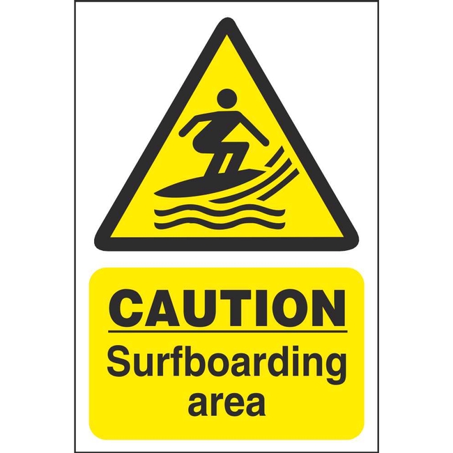 Caution Surfboarding Area Signs | Water Hazard Safety Signs Ireland