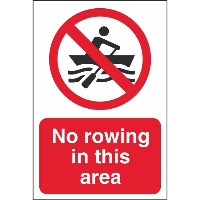 No Rowing Signs | Prohibitory Water Safety Signs Ireland