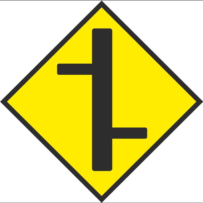 W 007RL Staggered Junctions Right/Left | Road Warning Signs Ireland