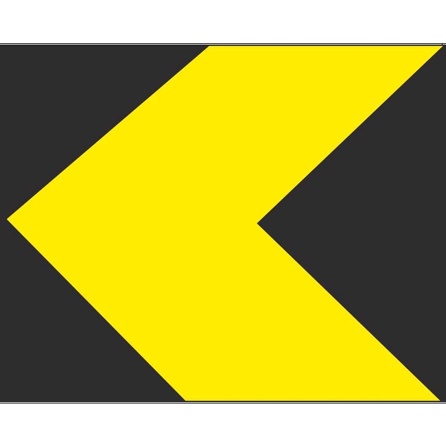 W 061L Single Chevron Left | Road Warning Signs Ireland | PD Signs