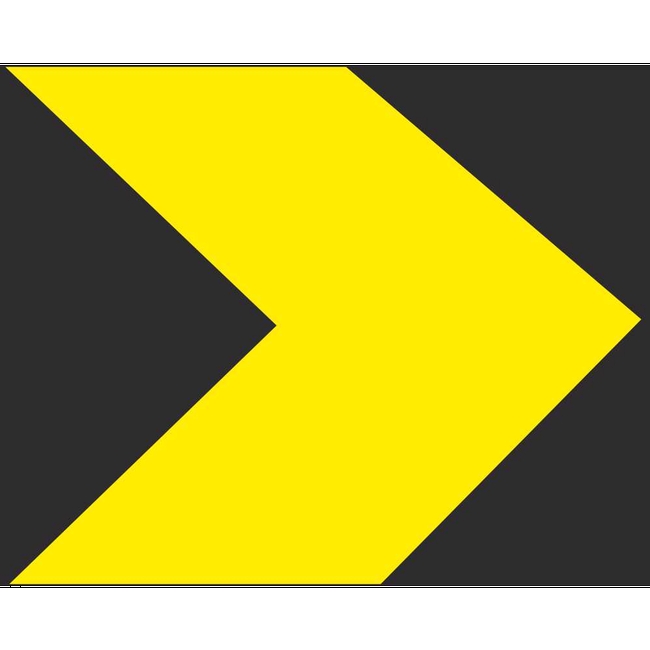 W 061R Single Chevron Right | Road Warning Signs Ireland | PD Signs
