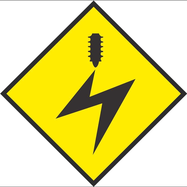 W 111 Overhead Electrical Cables | Road Warning Signs Ireland
