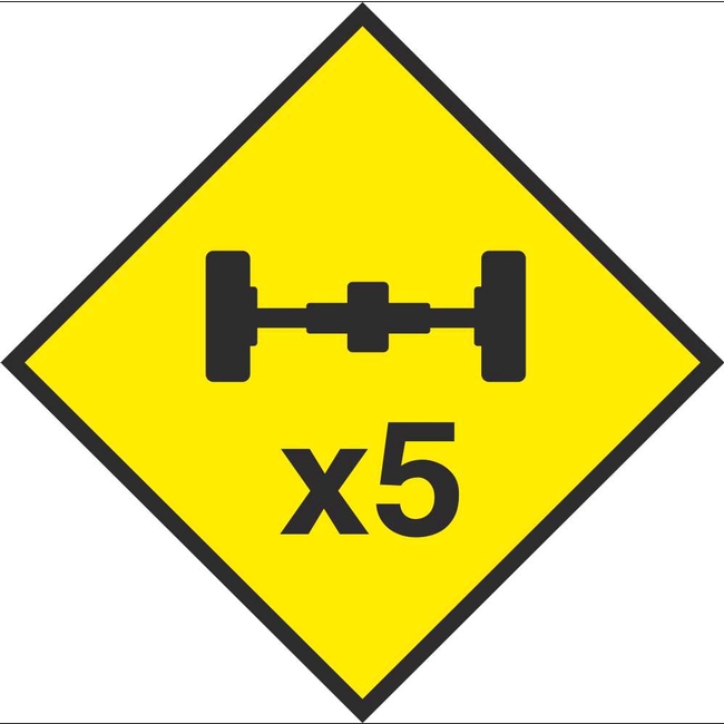 W 117 Prohibited Number Of Axles | Road Warning Signs Ireland